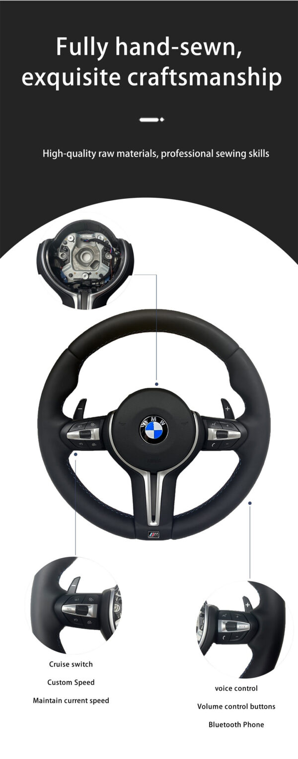 BMW Custom leather steering wheel for Bmw F10 F30 E70 f23 f211-4 Series ...